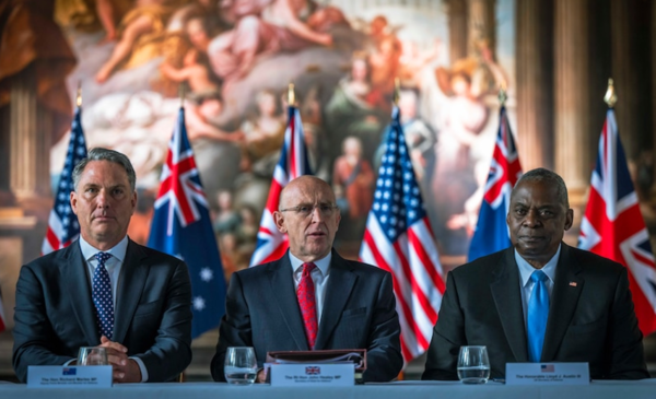 AUKUS defence ministers review the progress in London