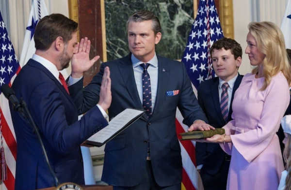 Pete Hegseth is sworn into 29th U.S. Secretary of Defense